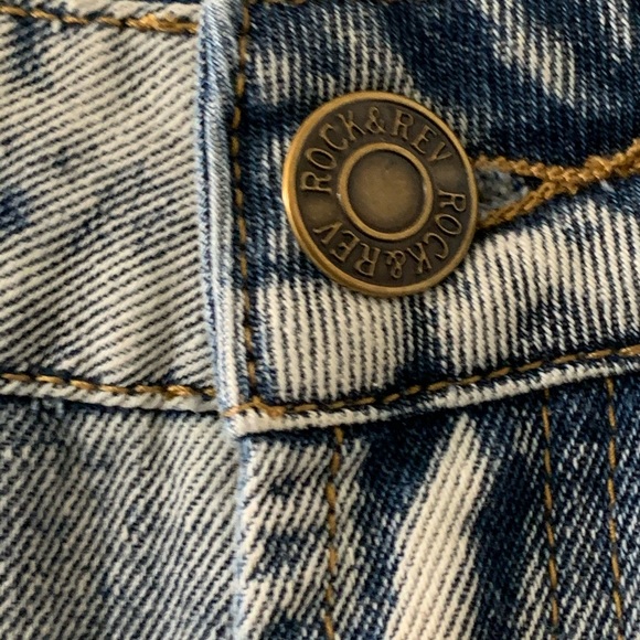 THE ROCK N REV | Shorts | Ana Corrine Butterfly Embroidered Denim ...